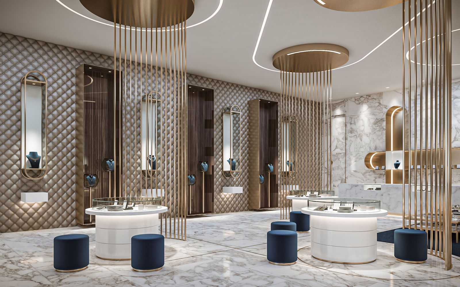 Milan Luxury Jewelry Store Designs & Interiors